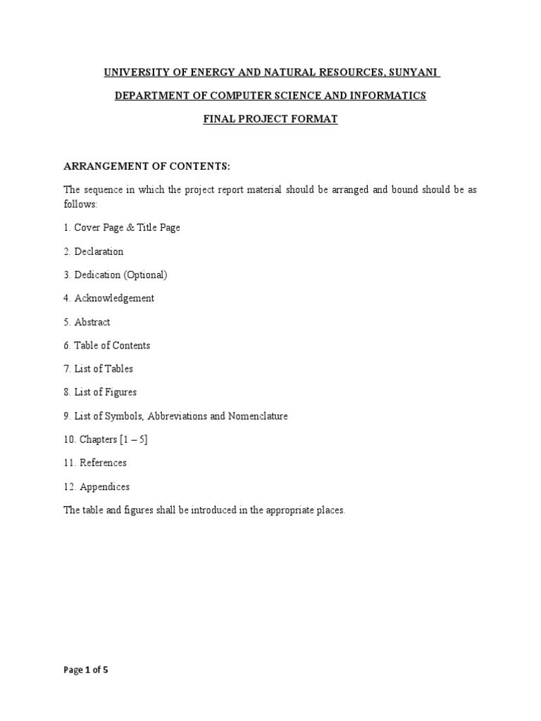 Final Year Project Format Guide | PDF | Evaluation | Design
