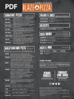 Blaze Pizza Menu and Nutrition Facts | PDF | Pizza | Pesto