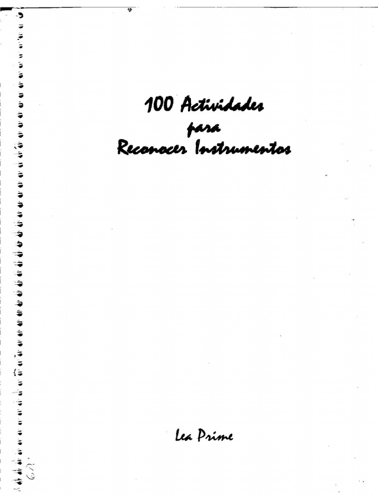 100 Actividades para Reconocer Instrumentos | PDF