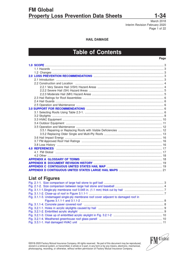 FM Global Property Loss Prevention Data Sheets: List of Figures | PDF ...