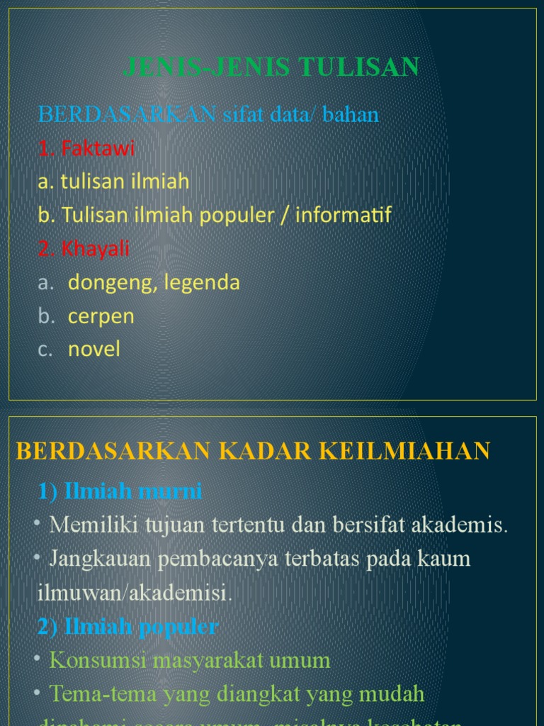 5.jenis-Jenis Tulisan | PDF