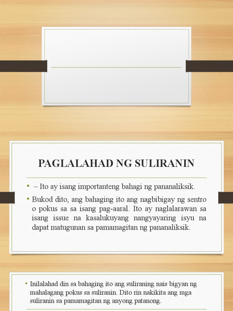 Paglalahad NG Suliranin | PDF Paglalahad NG Suliranin | PDF