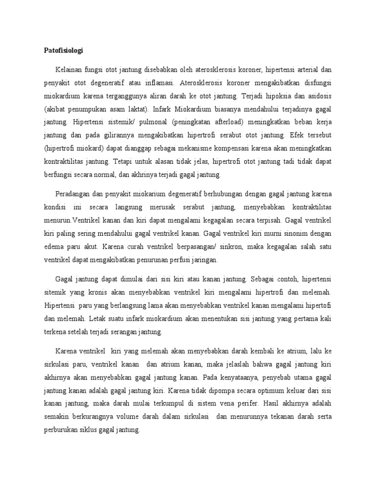 Patofisiologi & Manifestasi Klinis CHF | PDF