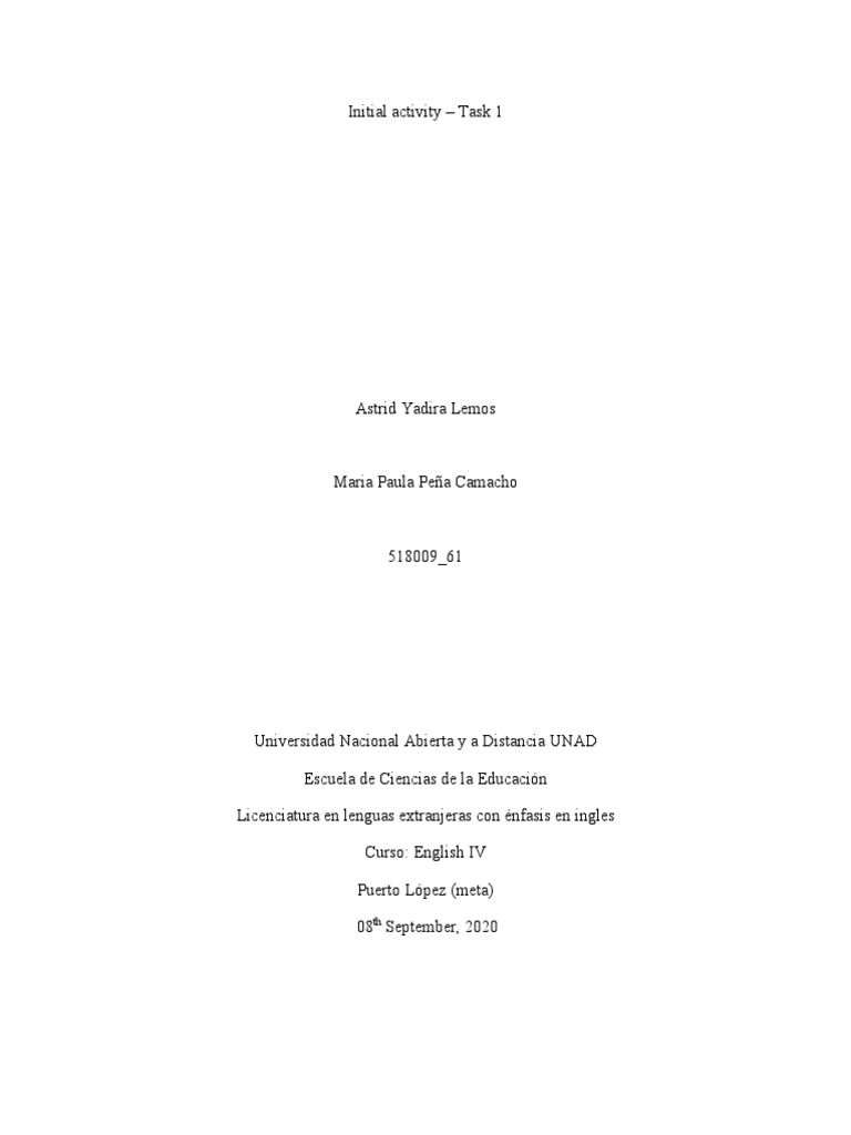 Initial Activity - Task 1 | PDF