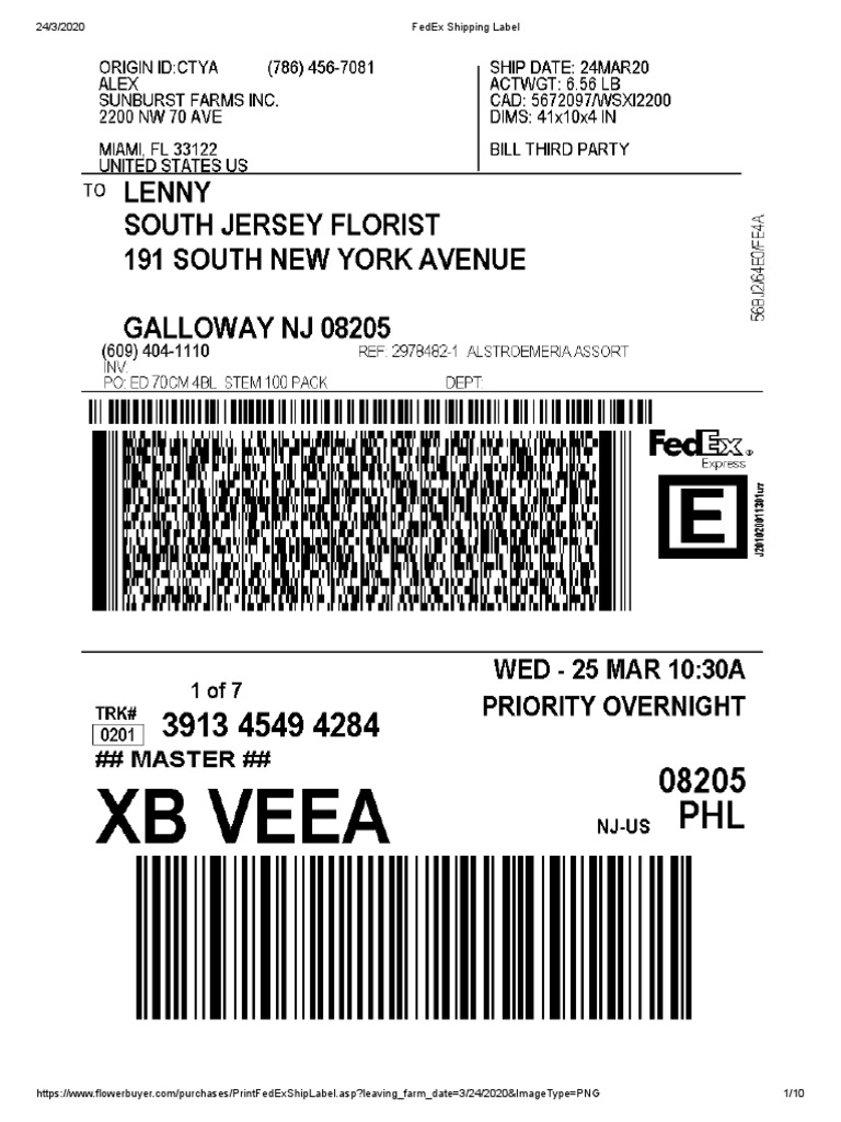 FedEx Shipping Label 4088 03-24 PDF | PDF