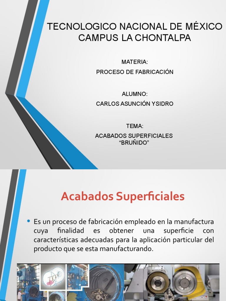 Acabado Superficial - Método de Bruñido | PDF | Abrasivo | Acero
