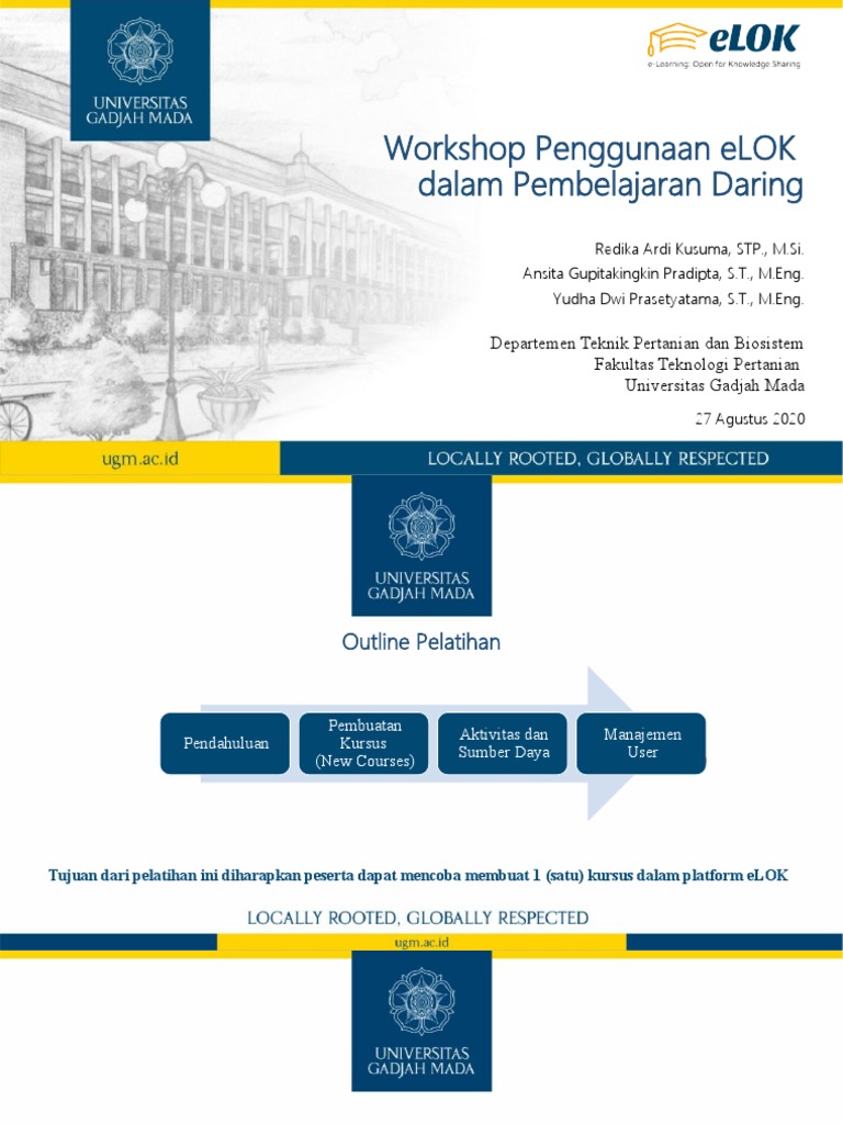 Pelatihan eLOK untuk Dosen UGM | PDF