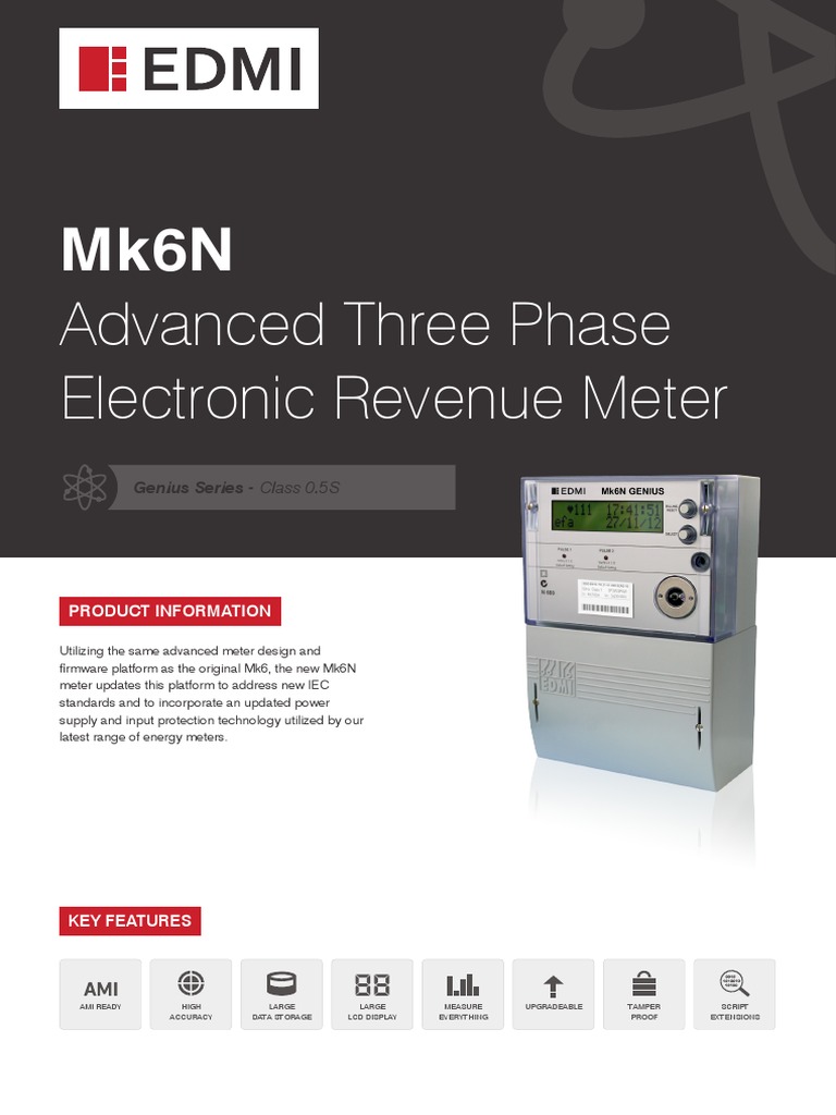 Advanced Three Phase Electronic Revenue Meter: Genius Series | PDF ...