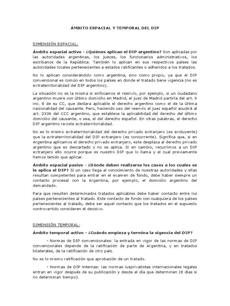 Ámbito Espacial y Temporal del DIP | PDF | Juez | Virtud