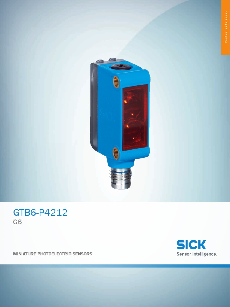 GTB6-P4212: Miniature Photoelectric Sensors | PDF | Photoelectric Effect | Electrical Engineering