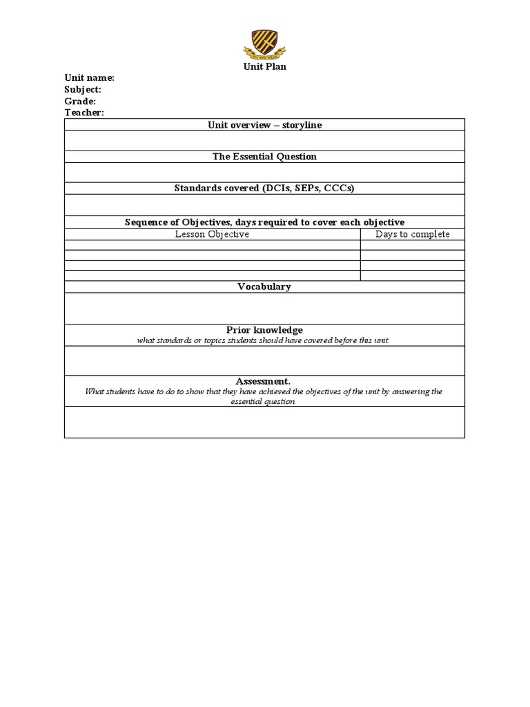 Educator's Guide: Unit Planning | PDF | Career & Growth