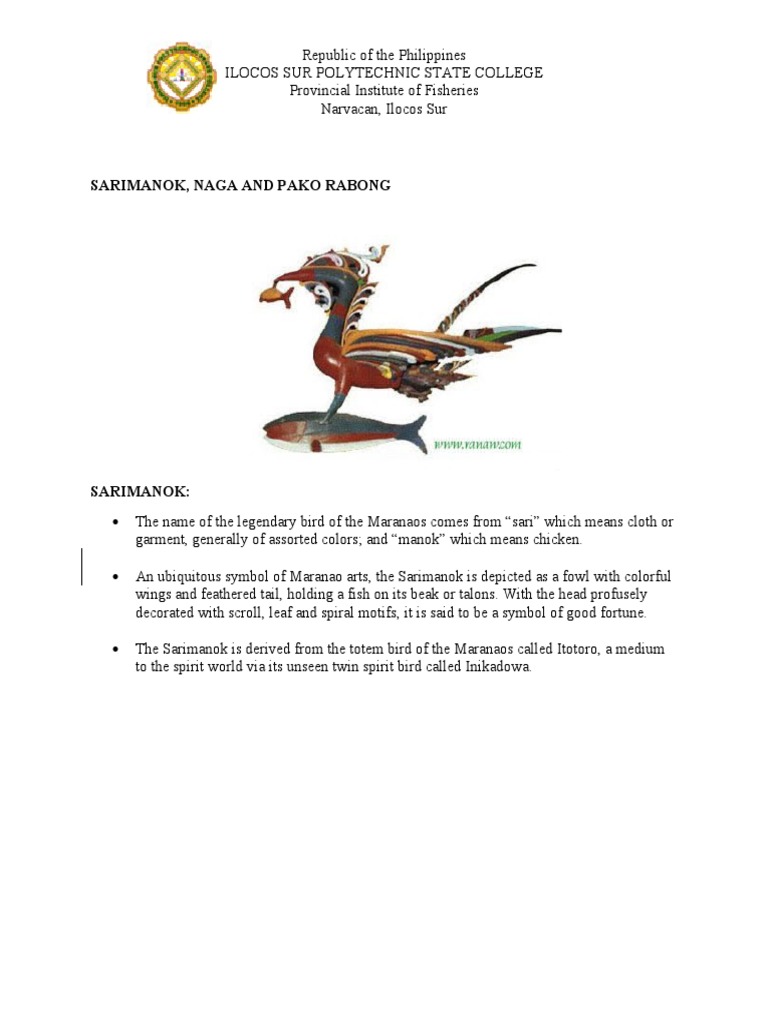 Sarimanok, Naga and Pako Rabong | PDF