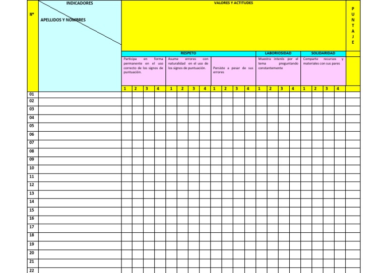 L.cotejo Signos de Puntuacion | PDF