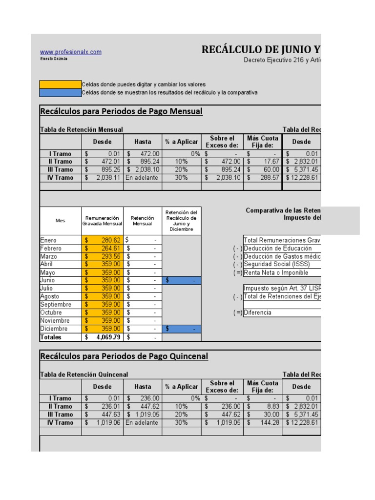 Excel Recalculo | PDF