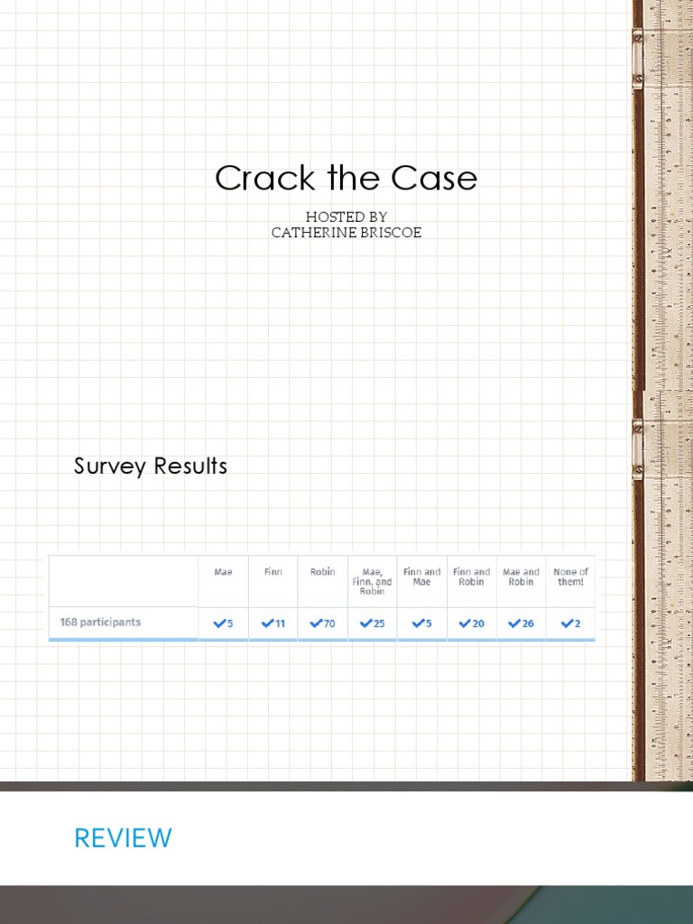 Crack The Case: Hosted by Catherine Briscoe | PDF
