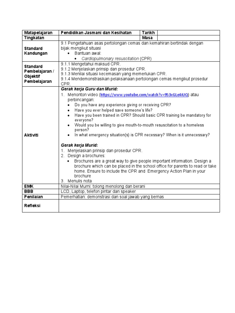 Pertolongan Cemas - CPR-2 Jam | PDF