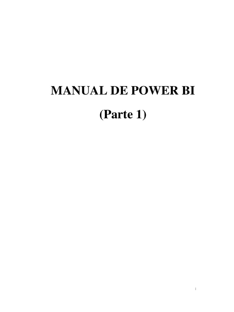 Manual Power BI - Parte1 | PDF | Aplicación movil | Computación en la nube