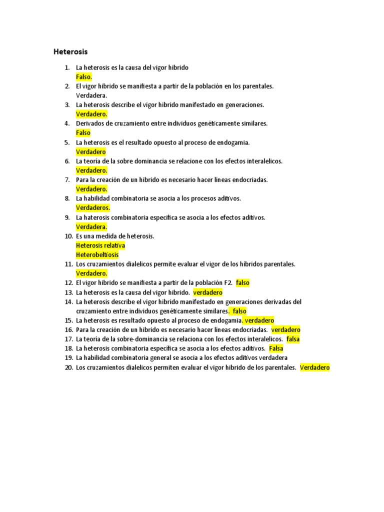 Heterosis y vigor hibrido | PDF | Endogamia | Heredabilidad