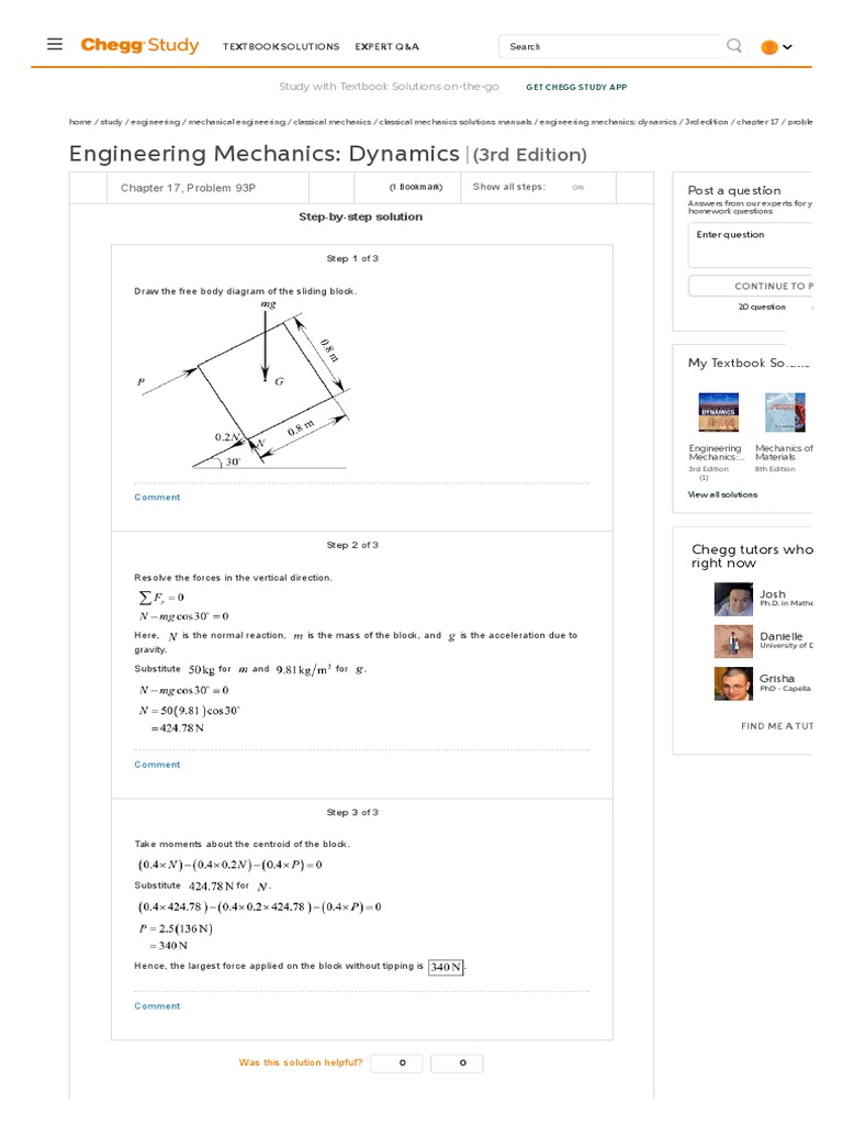 Engineering Mechanics: Dynamics: (3rd Edition) | PDF | Textbook | Physics