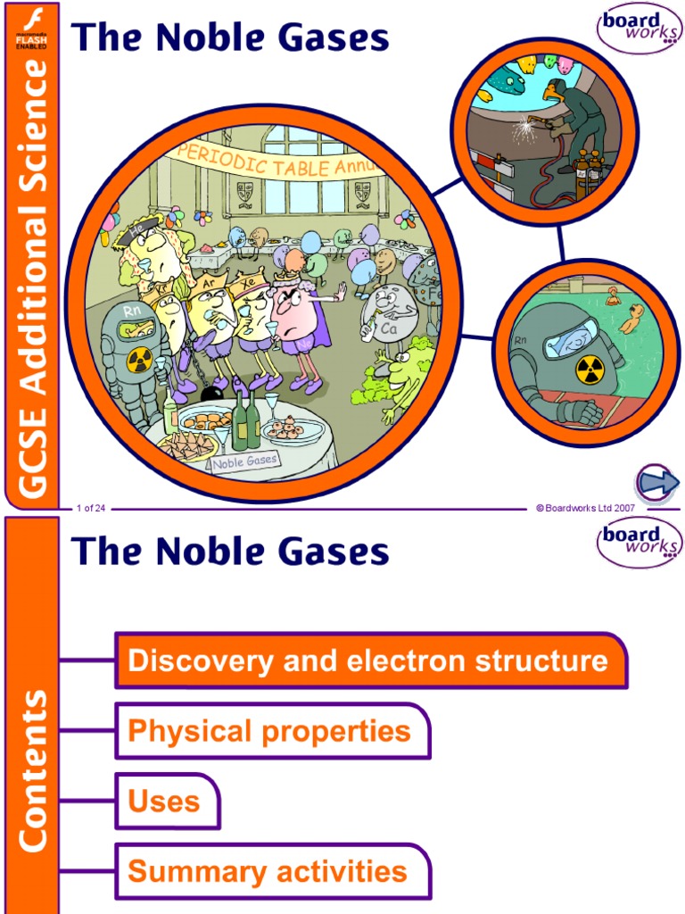 The Noble Gases v1.0-BW | PDF | Argon | Physical Chemistry