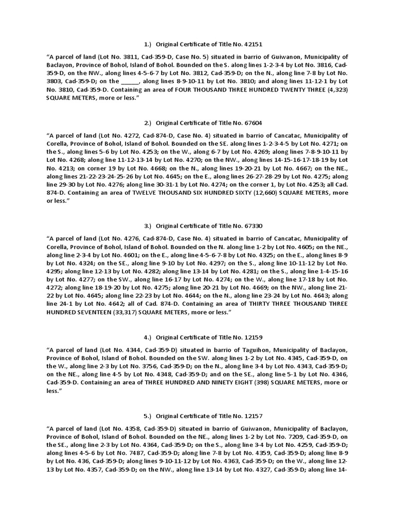 Technical Description (Peguit) | PDF | Land Management | Urban