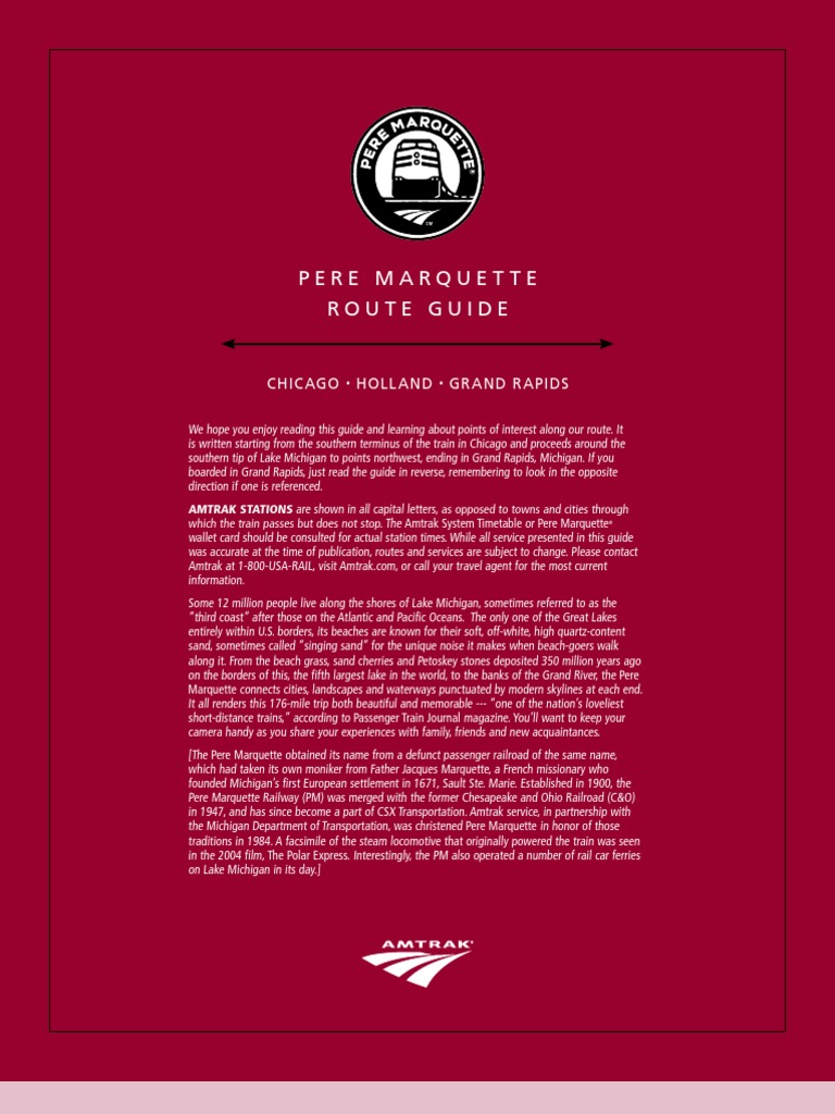 Pere Marquette Route Guide: Chicago Holland Grand Rapids | PDF ...