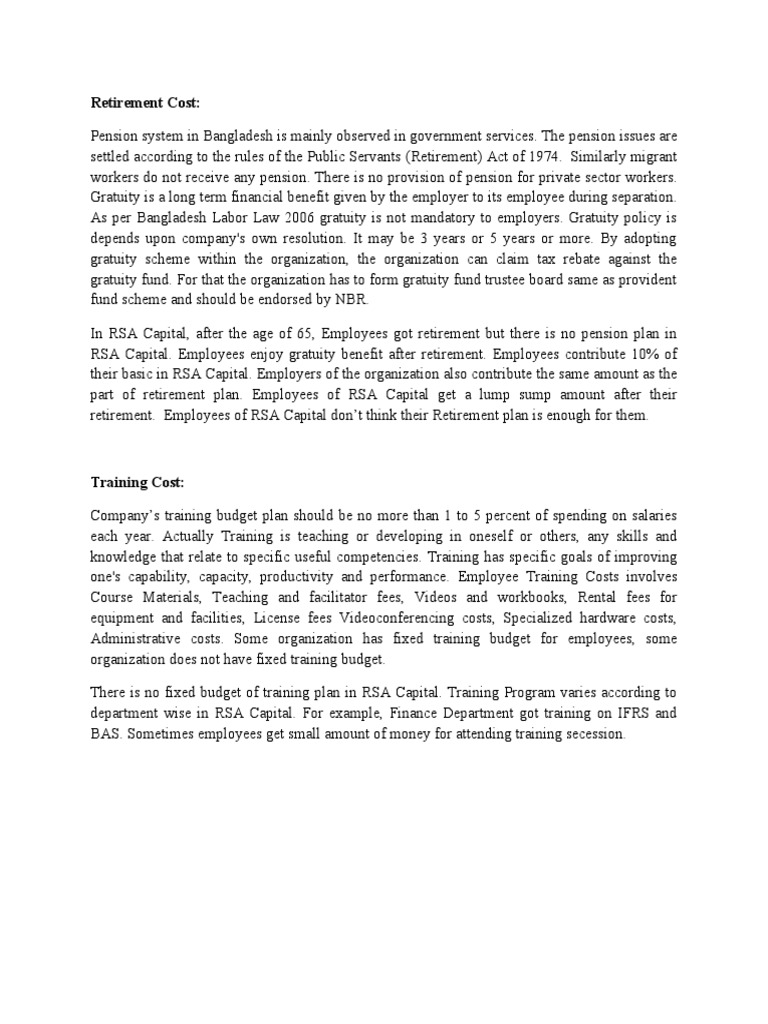 Retirement Training | Download Free PDF | Pension | Gratuity