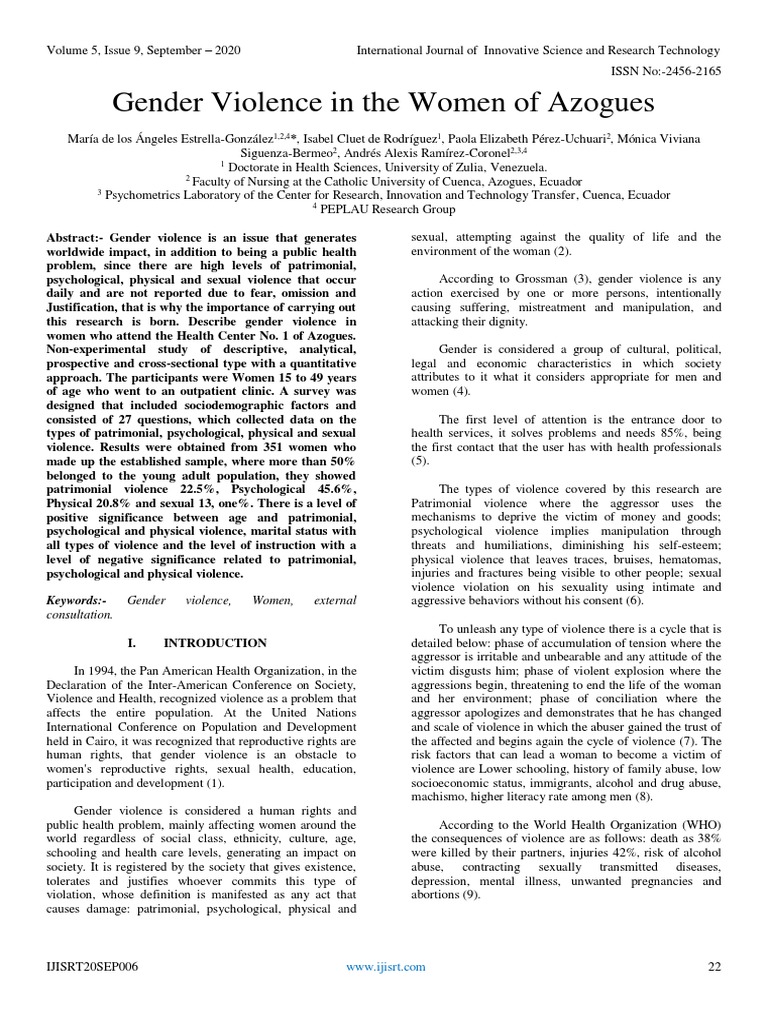 Gender Violence in The Women of Azogues | PDF | Reproductive Rights | Violence