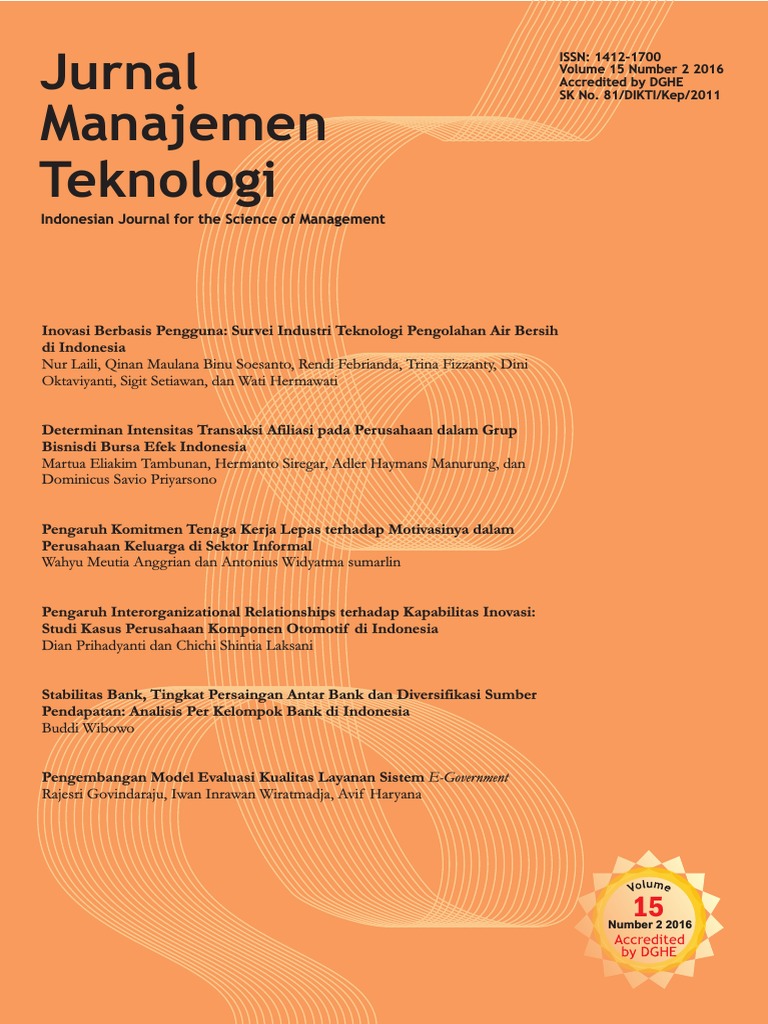 1.jurnal Manajemen Teknologi ITB | PDF