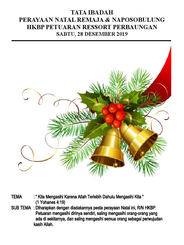 2019 - Tata Ibadah Natal RN HKBP Petuaran | PDF