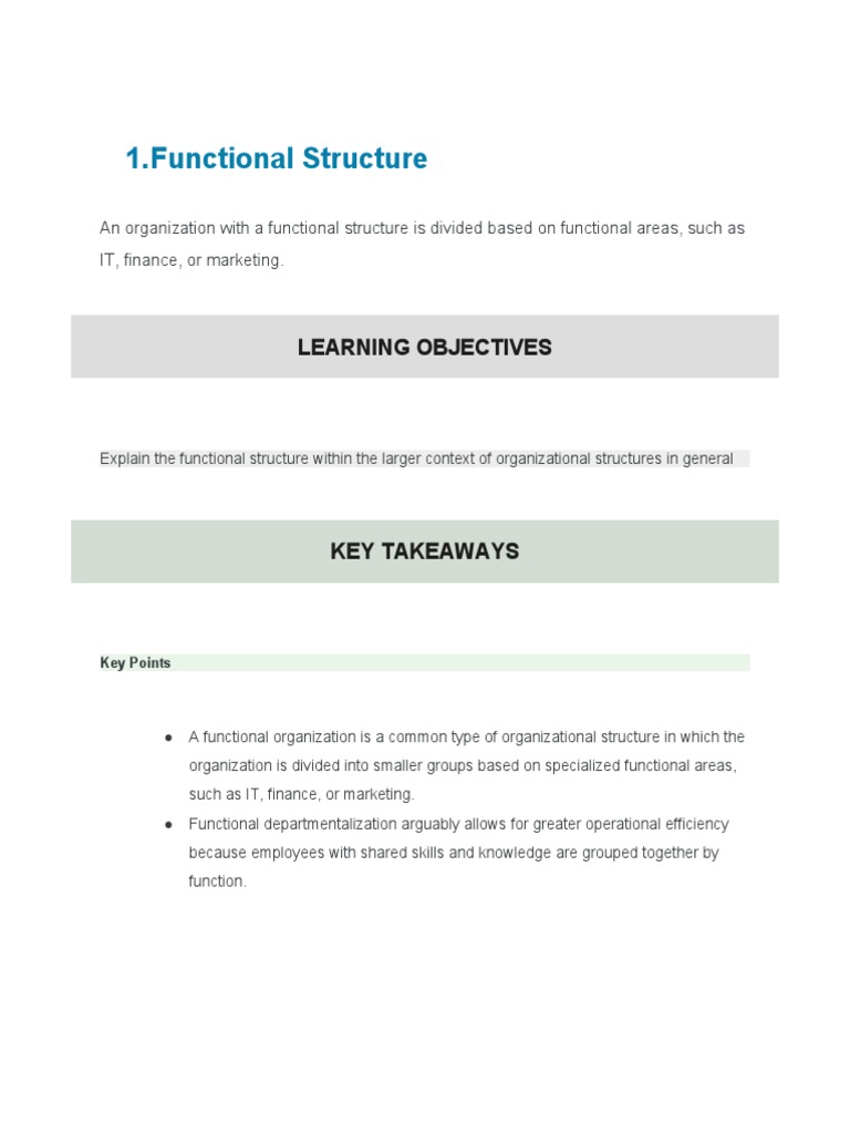 Understanding Organizational Structures: A Summary of Key Types ...