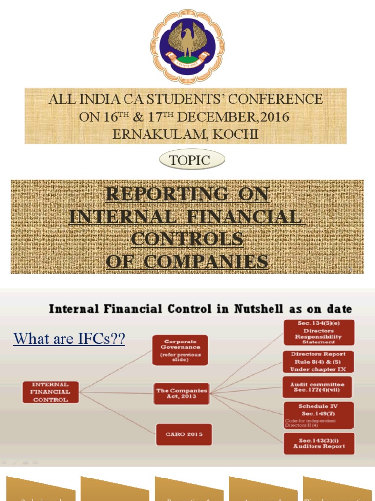 Reporting On Internal Financial Controls of Companies | PDF | Internal ...