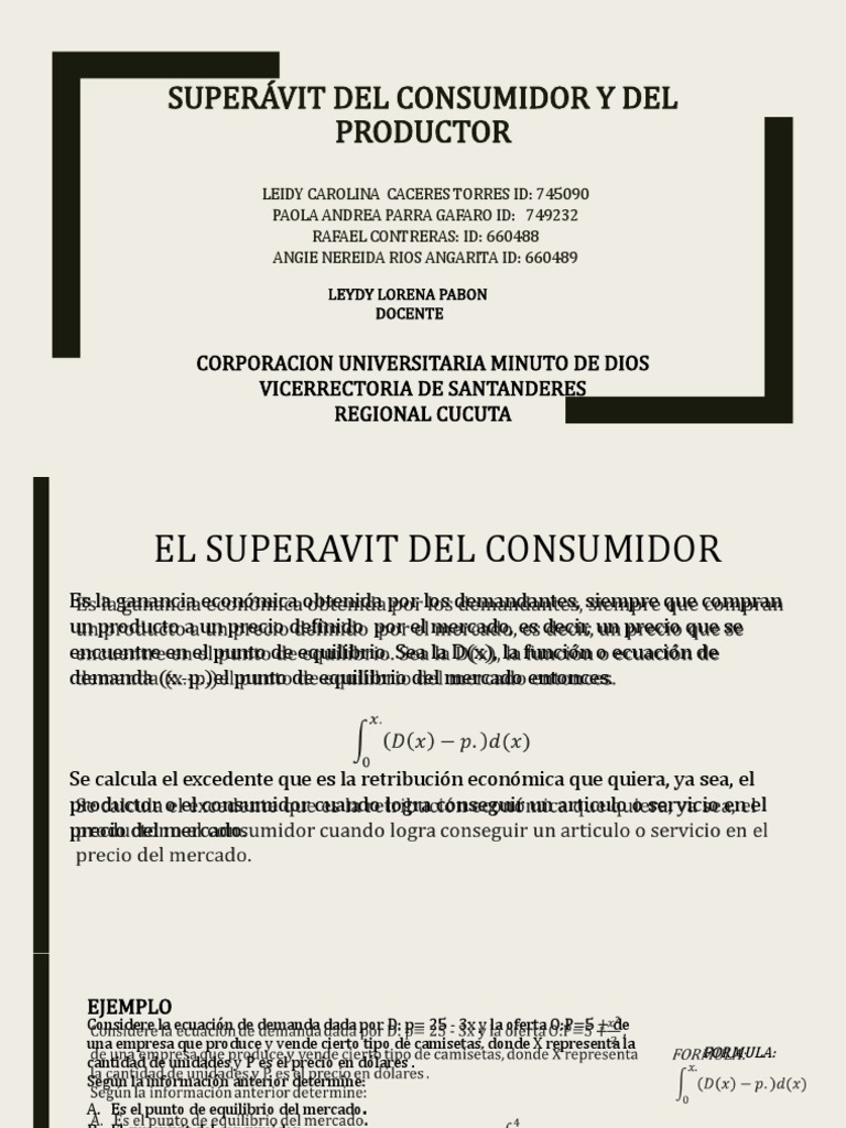 Superávit del Consumidor y Productor | PDF | Excedente económico | Precios