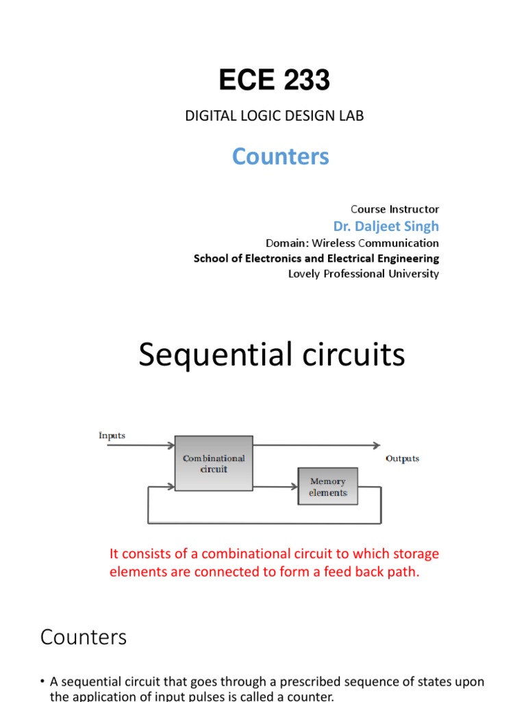 Counters: Digital Logic Design Lab | PDF