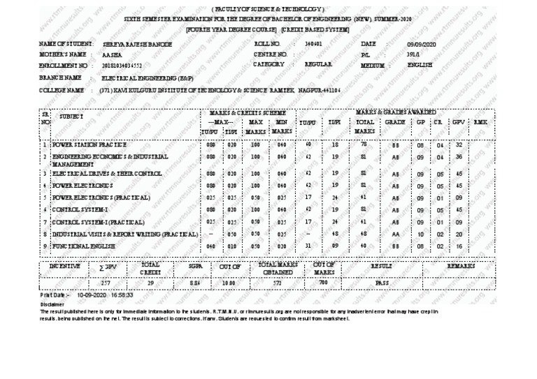 Marksheet | PDF | Behavior Modification | Academia