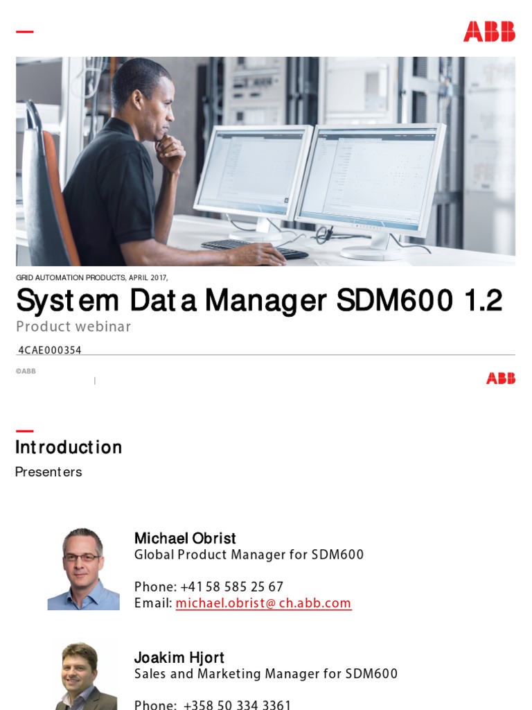 Syst em Dat A Manager SDM600 1.2: Product Webinar | PDF | Computer ...