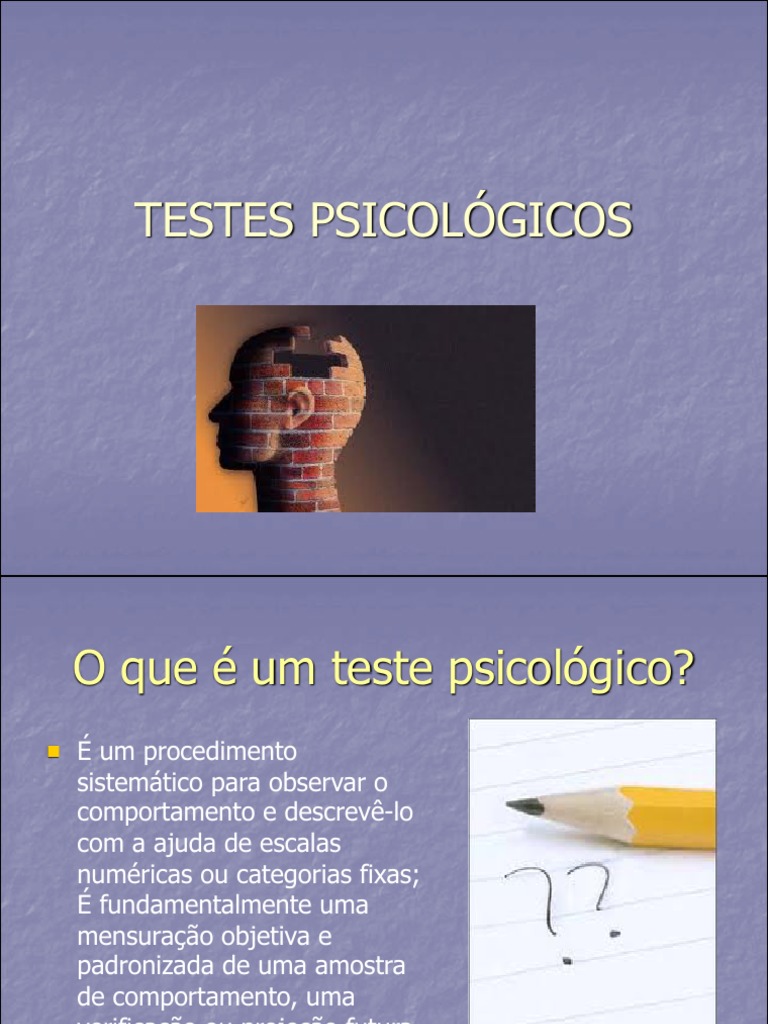 Testes Psicológicos: Tipos e Aplicações | PDF | Quociente de ...