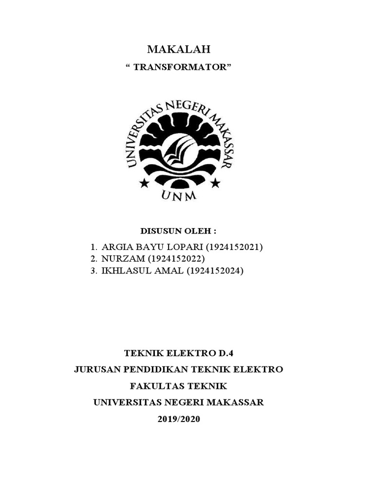 Makalah Transformator | PDF | Sains & Matematika | Komputer