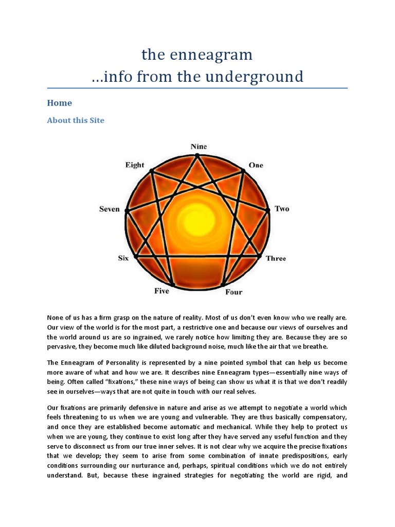 The Enneagram: Understanding the Nine Personality Types | PDF ...