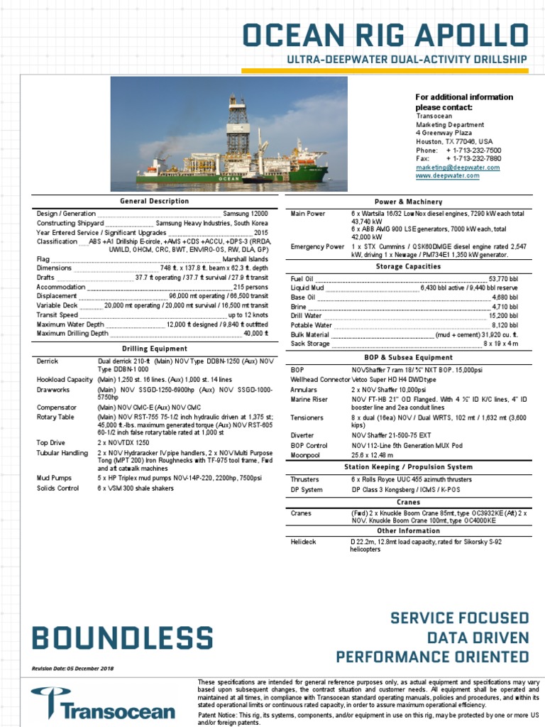 Ocean Rig Apollo PDF | PDF | Specification (Technical Standard) | Nature