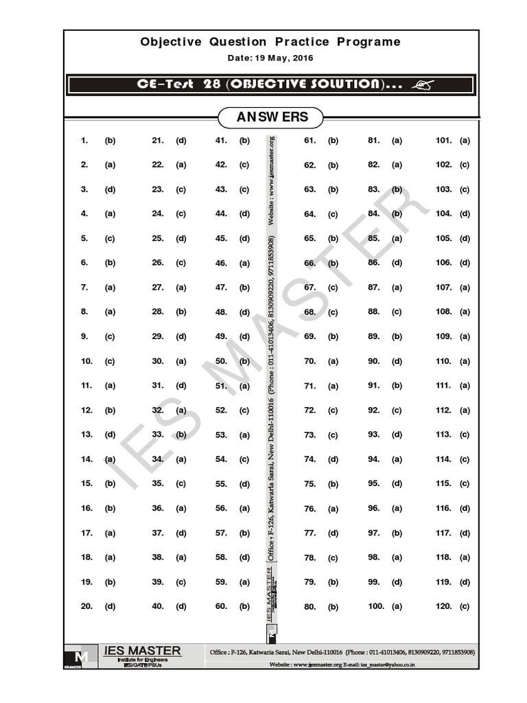 Test-28 - Objective Paper-1 (Solution) - FINAL | PDF | Ph | Analytical ...
