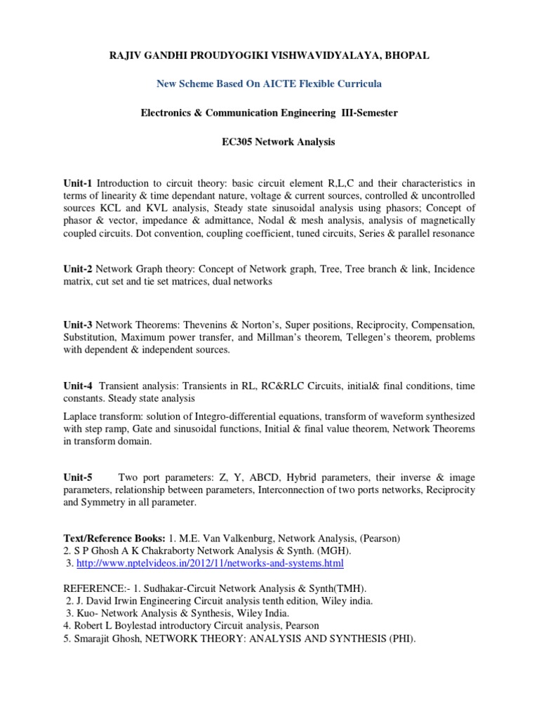Network Analysis | PDF | Network Analysis (Electrical Circuits ...