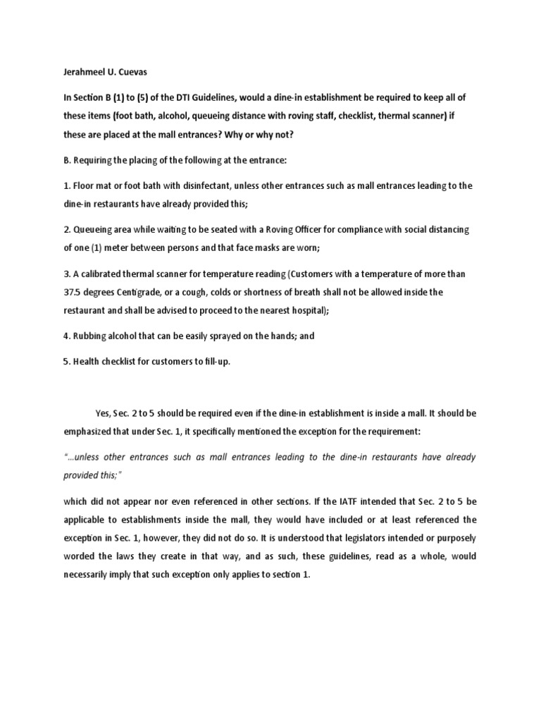 DTI Guidelines Interpretation | PDF