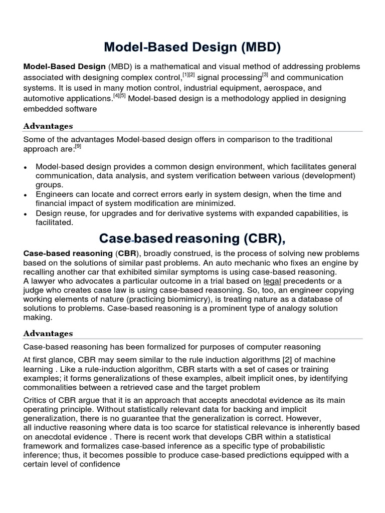 Model-Based Design (MBD) Is A Mathematical and Visual Method of ...