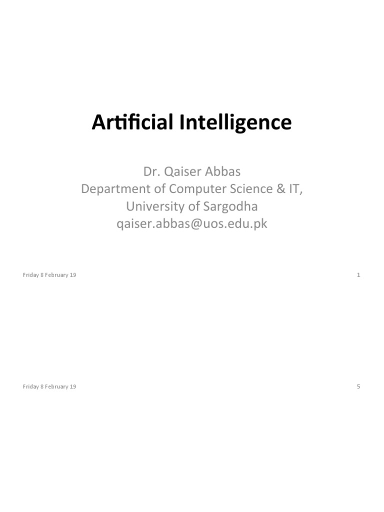 Artificial Intelligence Week1-2 | PDF | Artificial Intelligence | Intelligence (AI) & Semantics