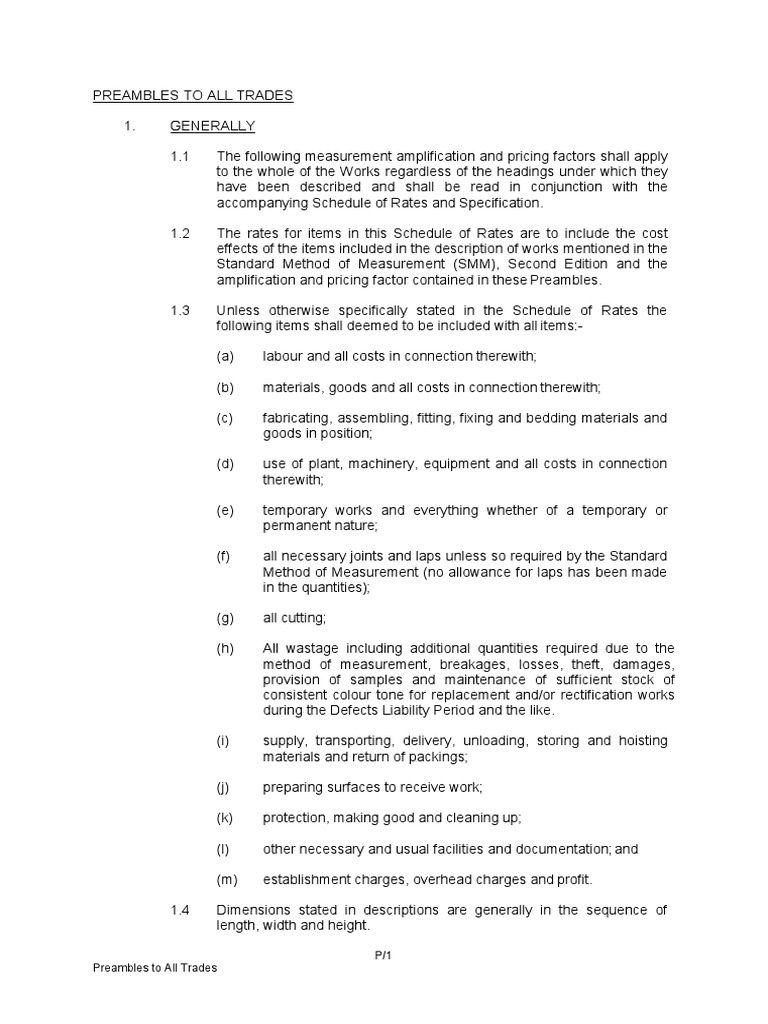 Preambles To All Trades PDF | Download Free PDF | Deep Foundation | Screw