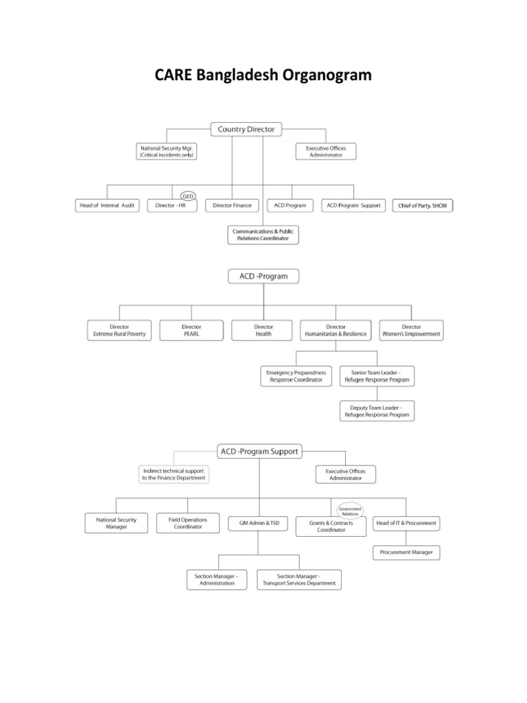 CARE Bangladesh Organogram | PDF