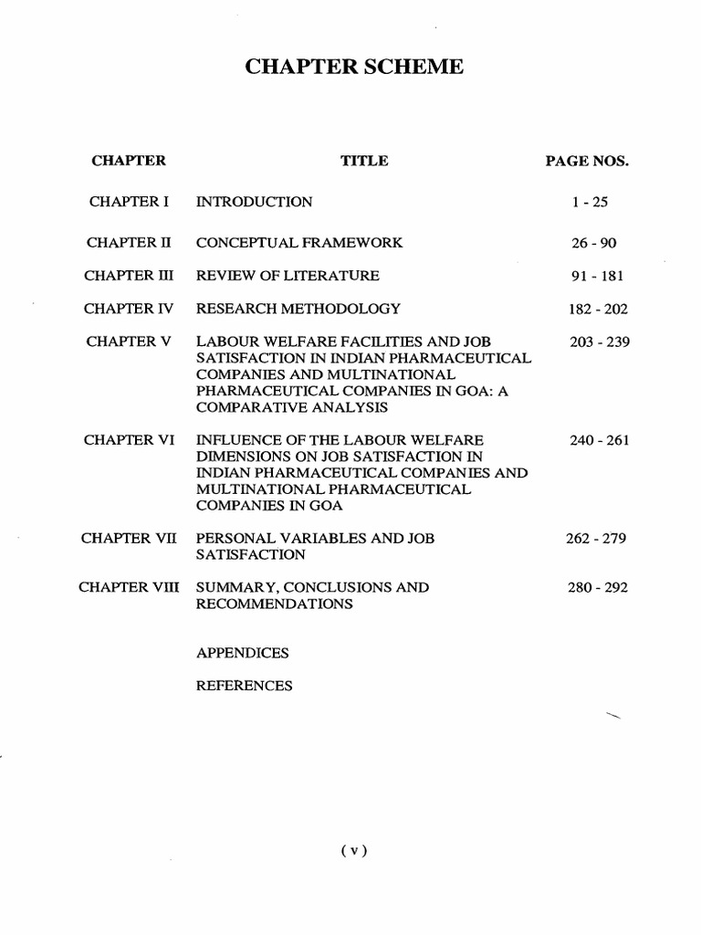 Chapter Scheme: Title Page Nos | Download Free PDF | Job Satisfaction ...