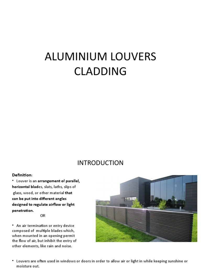 Aluminium Louver Cladding Overview | PDF | Building Engineering ...