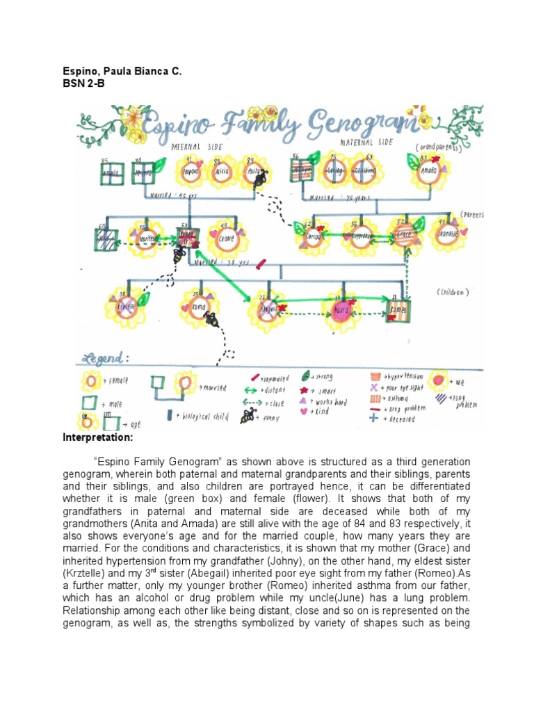 Genogram and Ecomap - Espino, P | PDF